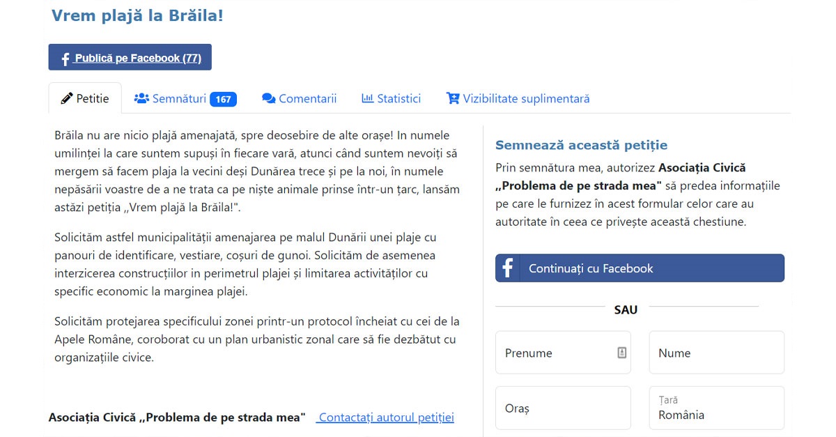Asociația Civică „Problema de pe strada mea” cere autorităților ...